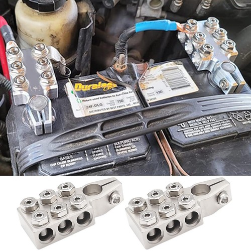 2x Car Audio Top Post Flat Lug Multi Connection Battery Terminal For ...