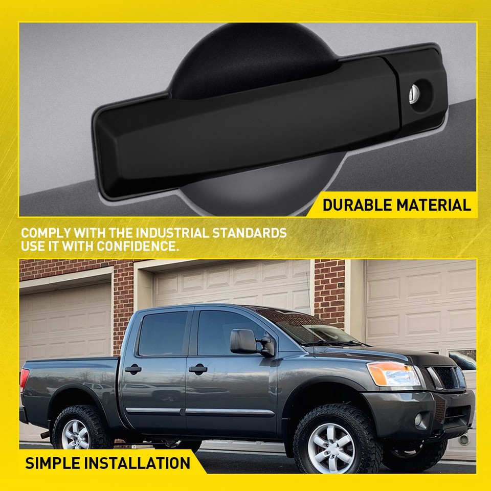 Front Exterior Black Door Handle Set For 2005-2015 Nissan Armada/2004 ...