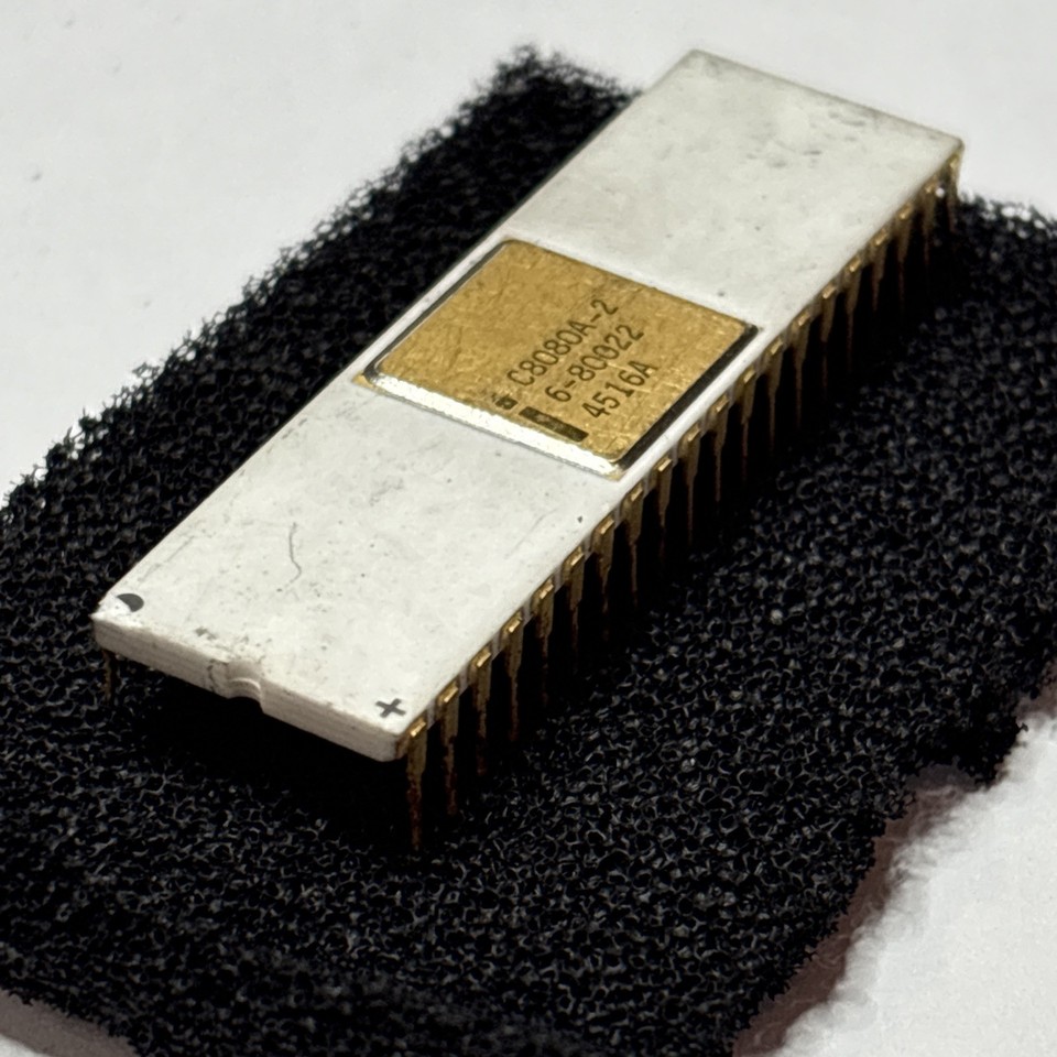 RARE Intel C8080A-2 gold pins & cap white ceramic 40 DIP CPU ...