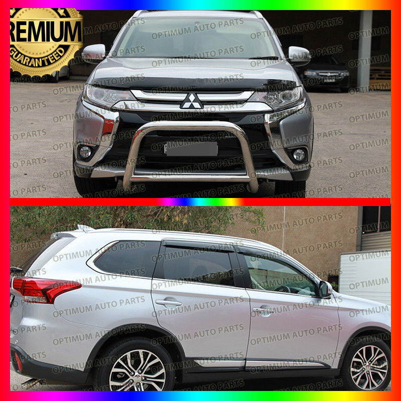 Weather Shield Visor + Bonnet Protector for Mitsubishi Outlander ZJ ZK ...