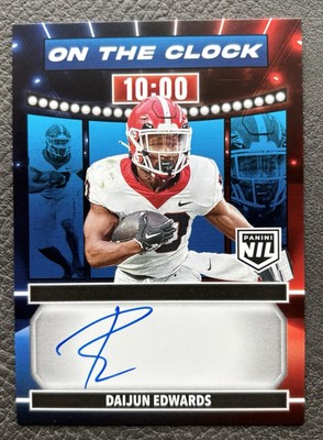 2024 Panini Prestige DAIJUN EDWARDS #OTC-DES On the Clock On Card Auto ...