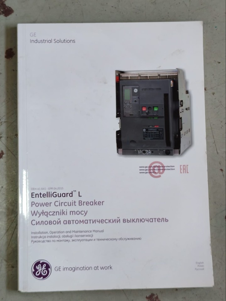 GE EntelliGuard L LG25S1 LTG00K1XXSFXXXX IN=2500A BB4391 Power Circuit ...
