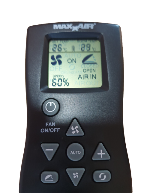 Maxxair MaxxFan Deluxe Tinted Roof RV Camper Vent Fan With Remote ...