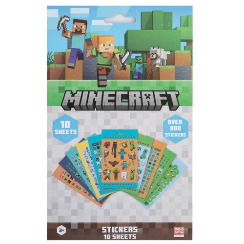 Minecraft 800pc Sticker Set, Birthday, Christmas Gift Official ...
