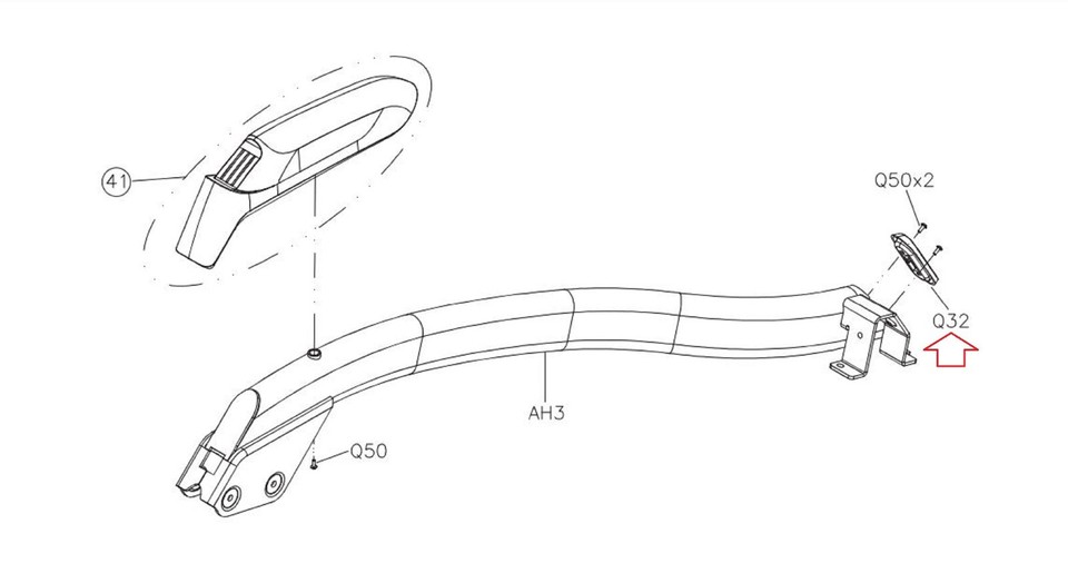 Matrix E3x Ascent Trainer EP306 Elliptical Link Arm End Cap 0000095297 ...