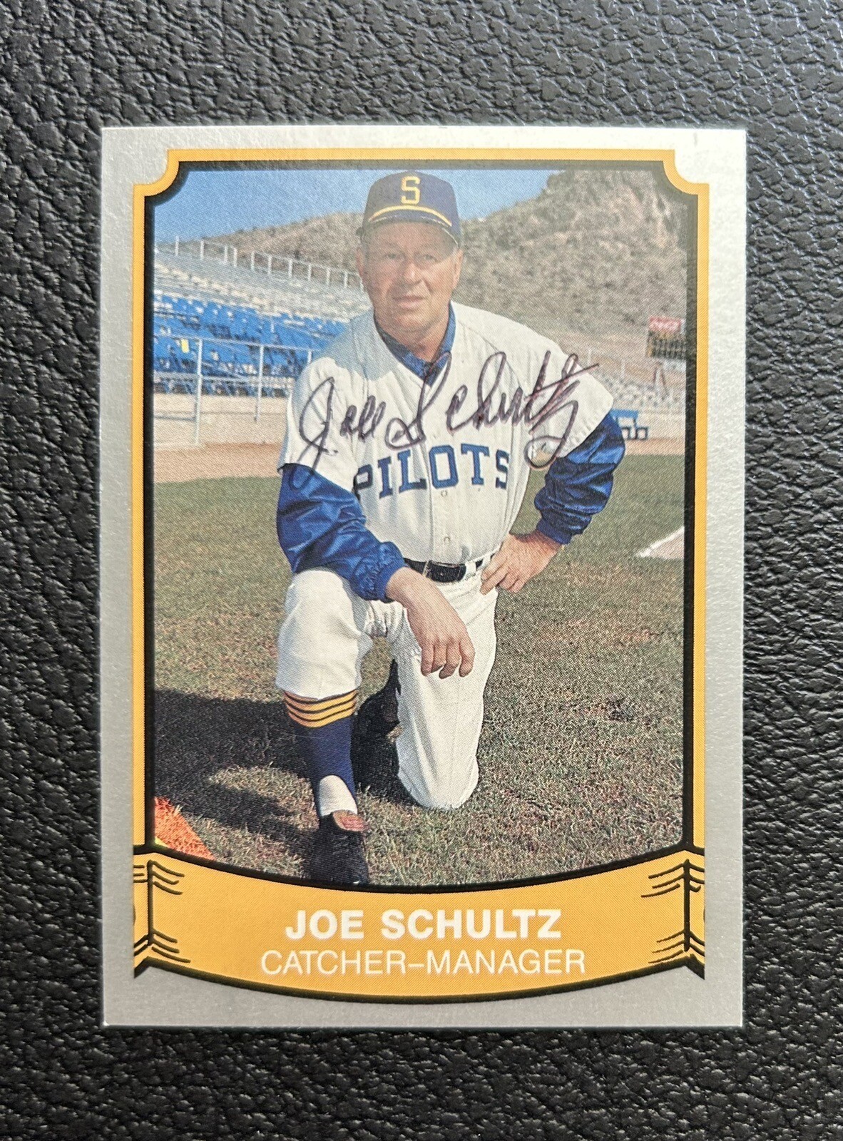 Joe Schultz Signed Autographed 1989 Pacific Legends card Seattle Pilots ...