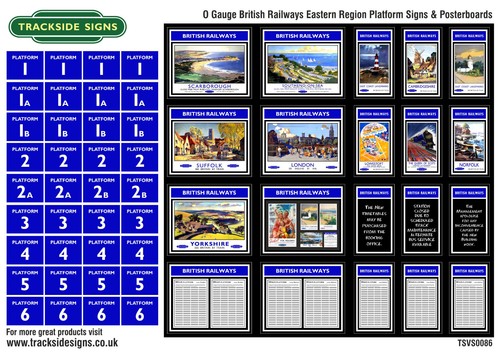 British Railways Eastern Region Platform Numbers & Advertising Posters ...