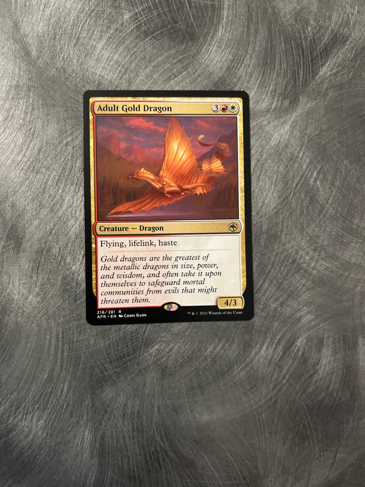 MTG - Adult Gold Dragon - Adventures in the Forgotten Realms - 216/281 ...