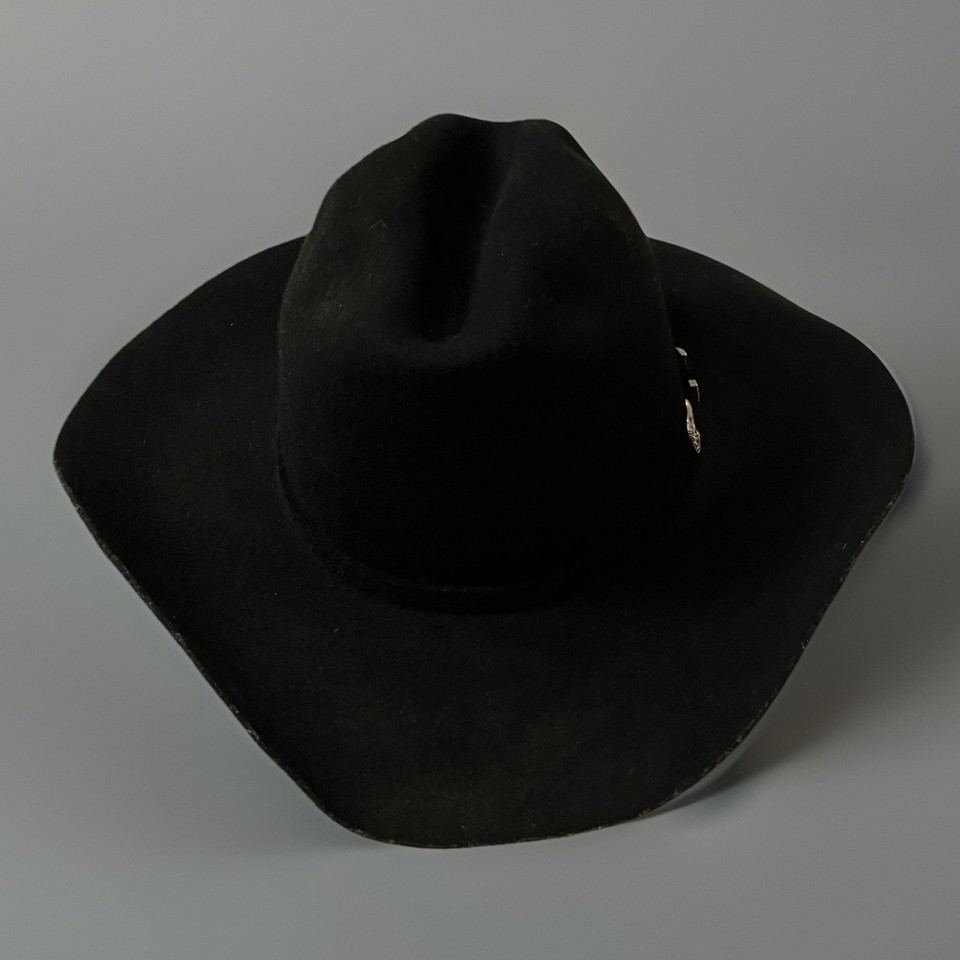 NWT! SS Double S Hat Collection Black Cowboy Hat Size 7 1/4 | eBay