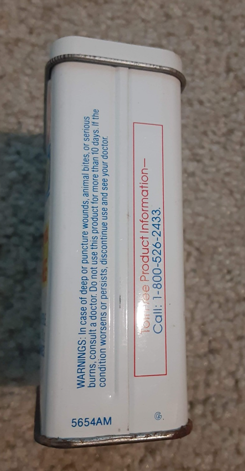 VTG Band Aid Tin-Medicated Sterile plastic bandages 3/4" x 3" -Johnson ...