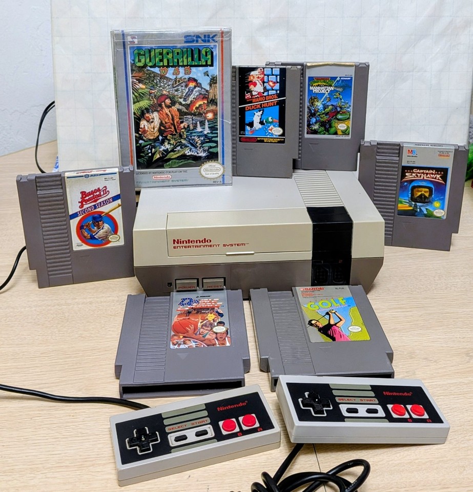 Nintendo Entertainment System NES TMNT, 9 Game Console Bundle! Super ...