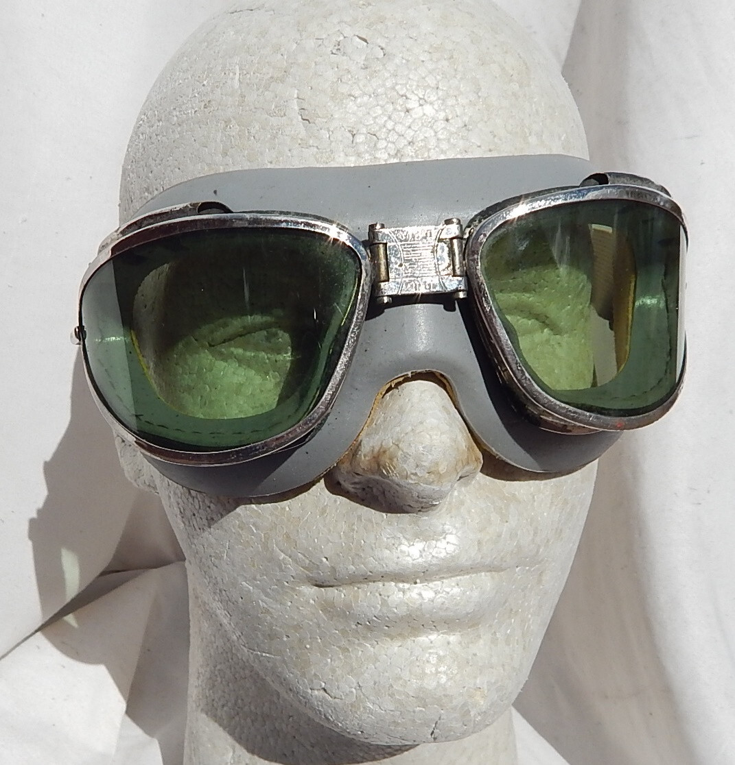 WW2 Named USN & USMC Naval Aviator Pilot Glass & Chrome Goggles Type ...
