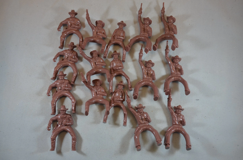 Marx Western Riding Cowboys Brown | eBay