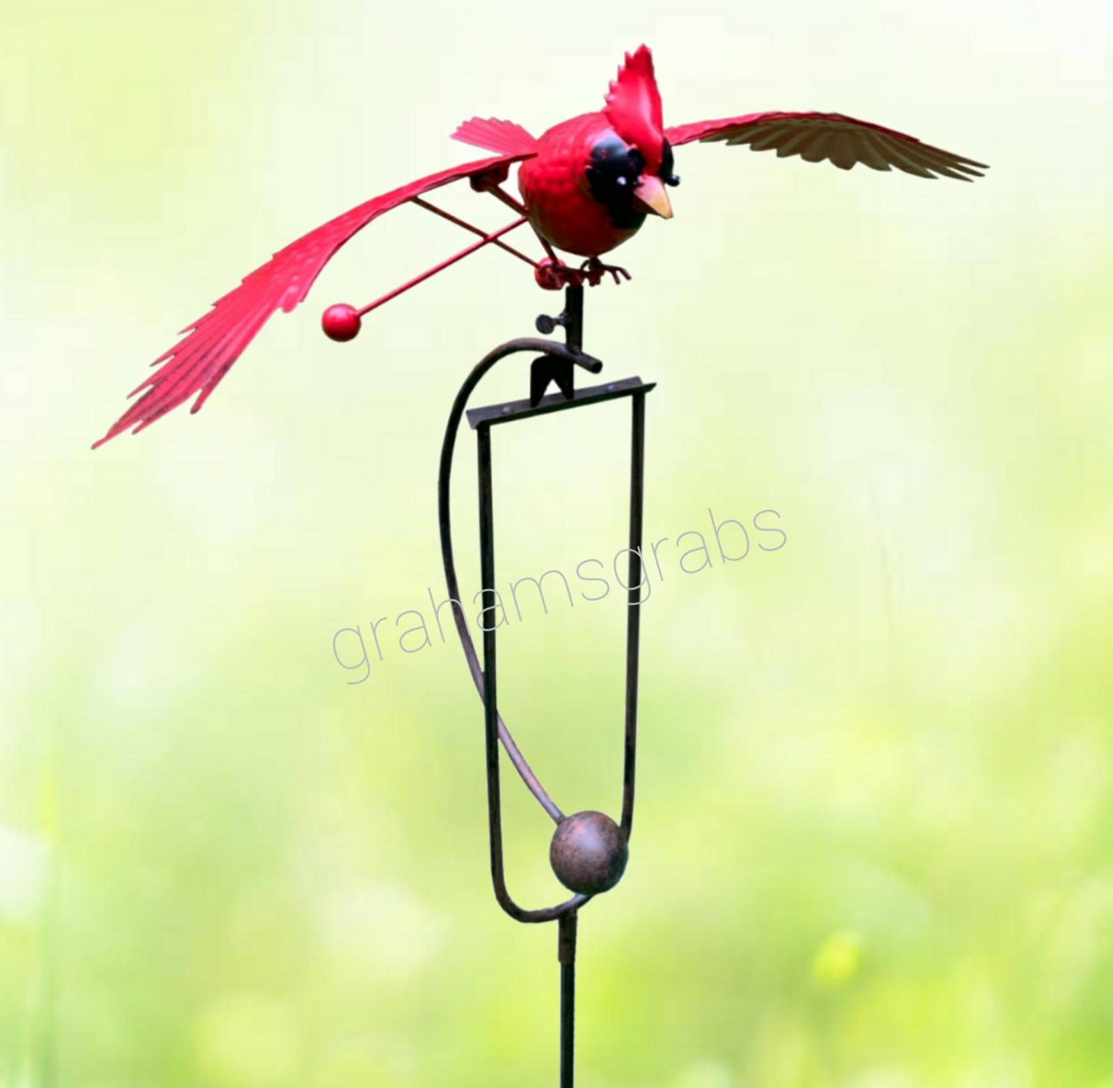 METAL CARDINAL BALANCING ROCKER STAKE ESSCHERT DESIGN ZYCT817 KINETIC ...