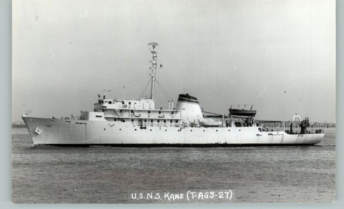 RPPC US Navy military ship ~ USNS KANE T-AGS-27 1950s-60s Real Photo ...