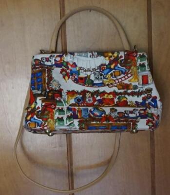 Original T Cappelli Texas Christmas Santa Handbag Tote Purse Shoulder ...