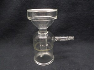 Glass 47mm Fritted Base with Tubulated Cap 8mm 40/35 for Vacuum ...