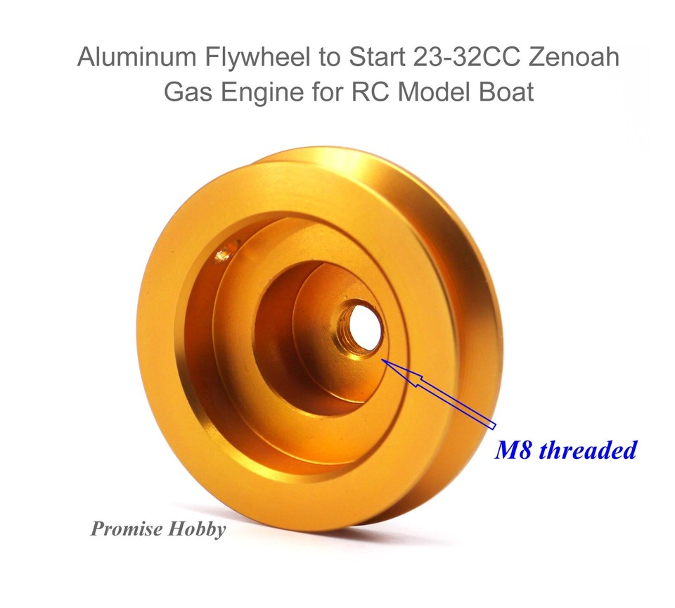 Aluminum Flywheel to Start 23-32CC Zenoah Gas Engine for RC Model Boat ...