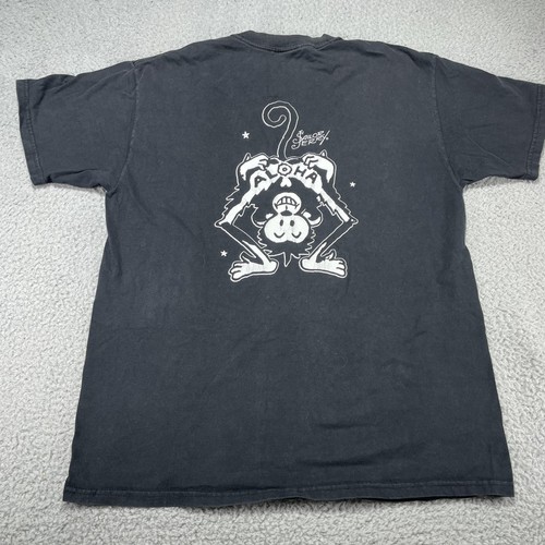 Sailor Jerry Aloha Monkey Shirt Mens Large Black Rum Graphic Tattoo Tee ...