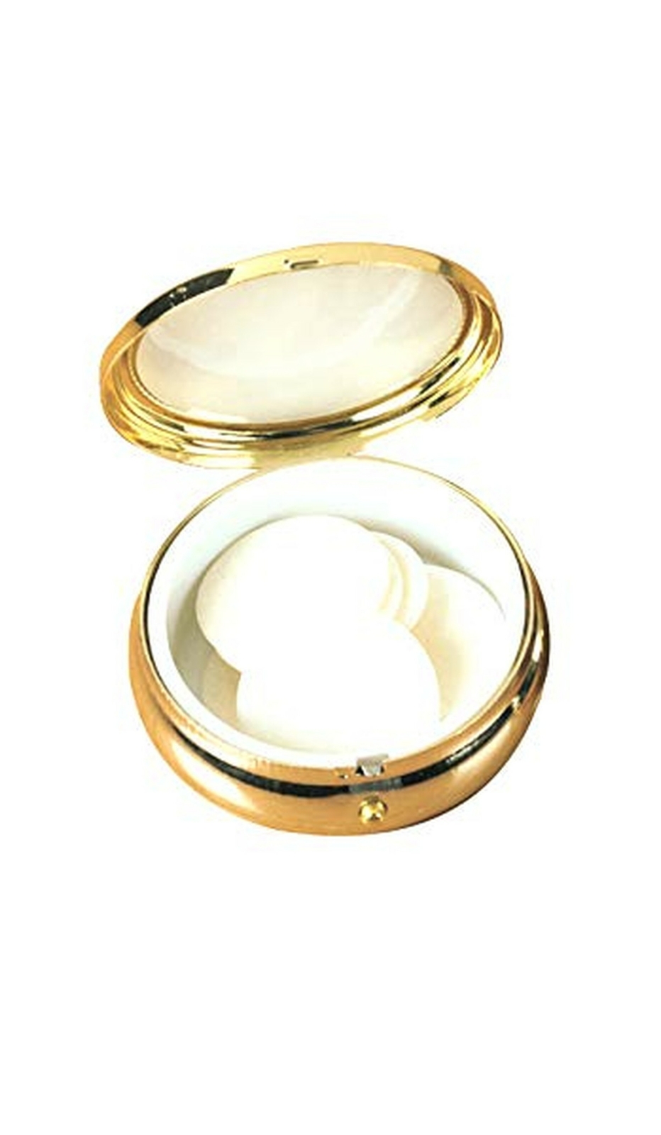 Small Catholic Communion Gold Toned Eucharist Host Carrier Travelling ...