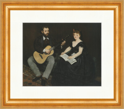 Der Musikunterricht Edouard Manet 1870 Gitarre Buch Plakatwelt 1359 ...