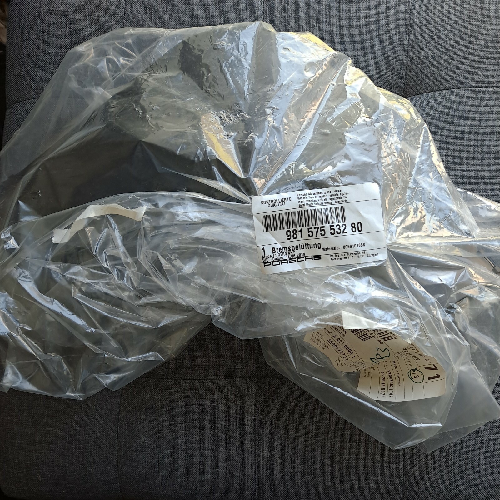 Porsche 911 Brake Air Duct Right 98157553280 | eBay