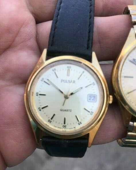 Pulsar Gold Tone Men’s Watch Y147-6020 A1 for sale online | eBay