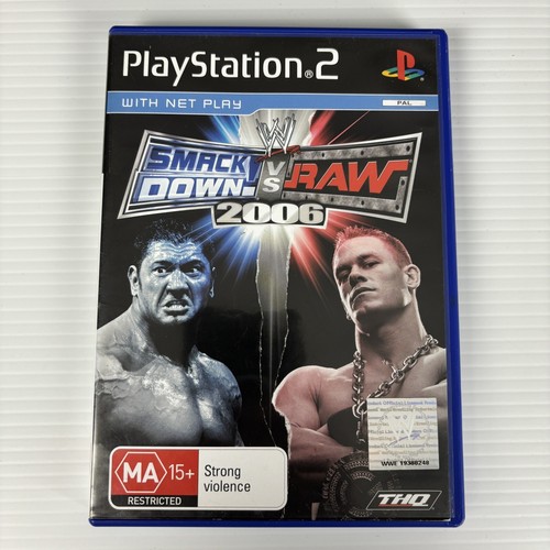 WWE Smackdown Vs Raw 2006 PS2 PlayStation 2 PAL Complete With Manual ...