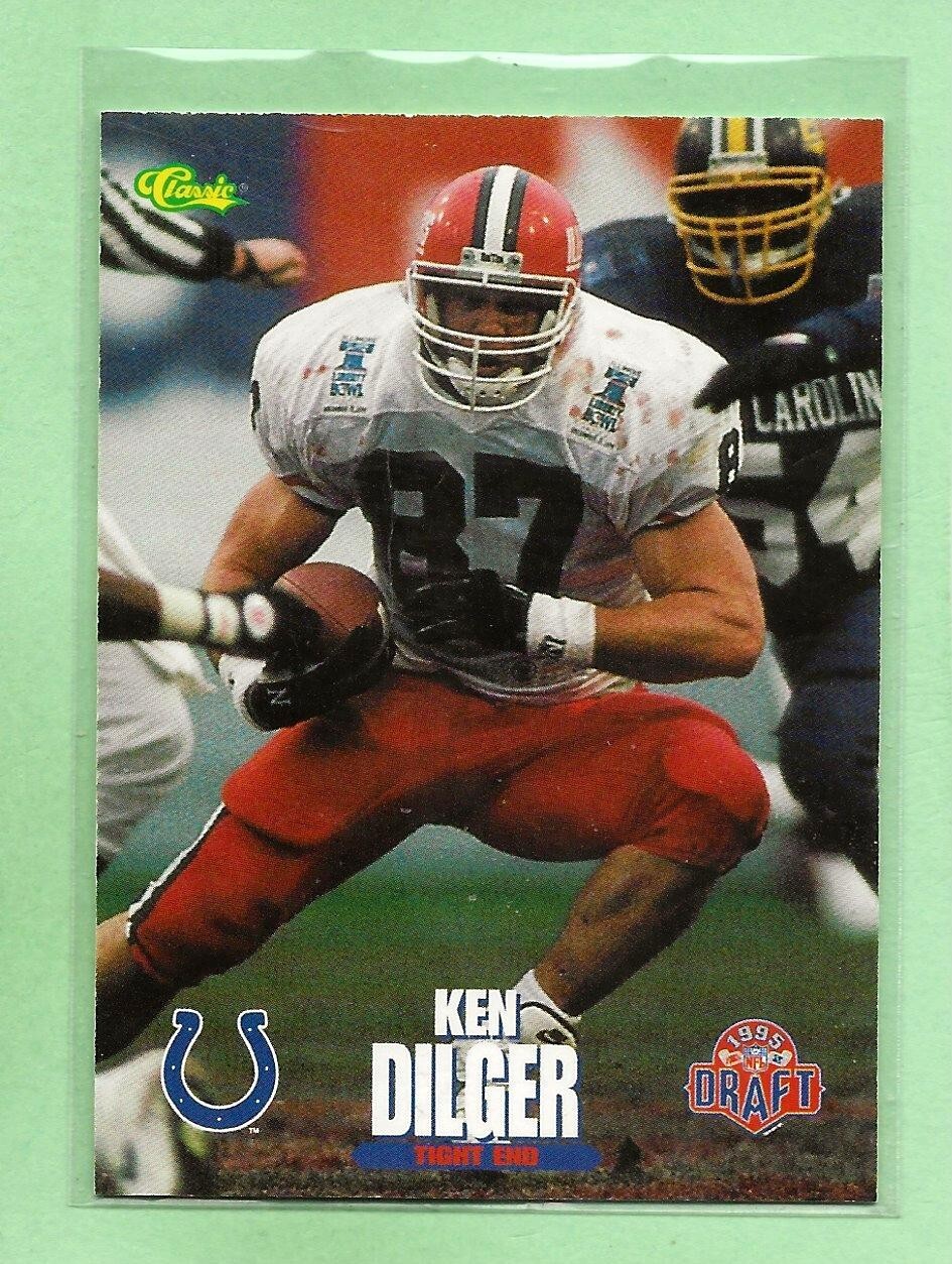 KEN DILGER - 1995 Classic NFL Rookies "Rookie" - #90 - Colts - Comb ...