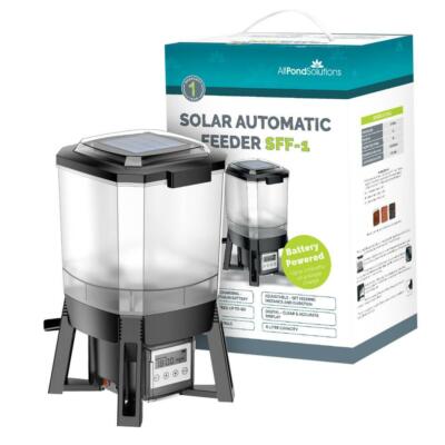 Solar Powered Automatic Pond Fish Food Feeder Auto Feeding Digital ...