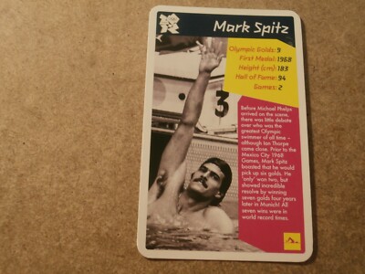 MARK SPITZ, OLYMPIC CHAMPION, RARE TRADING ROOKIE CARD (JT29) | eBay