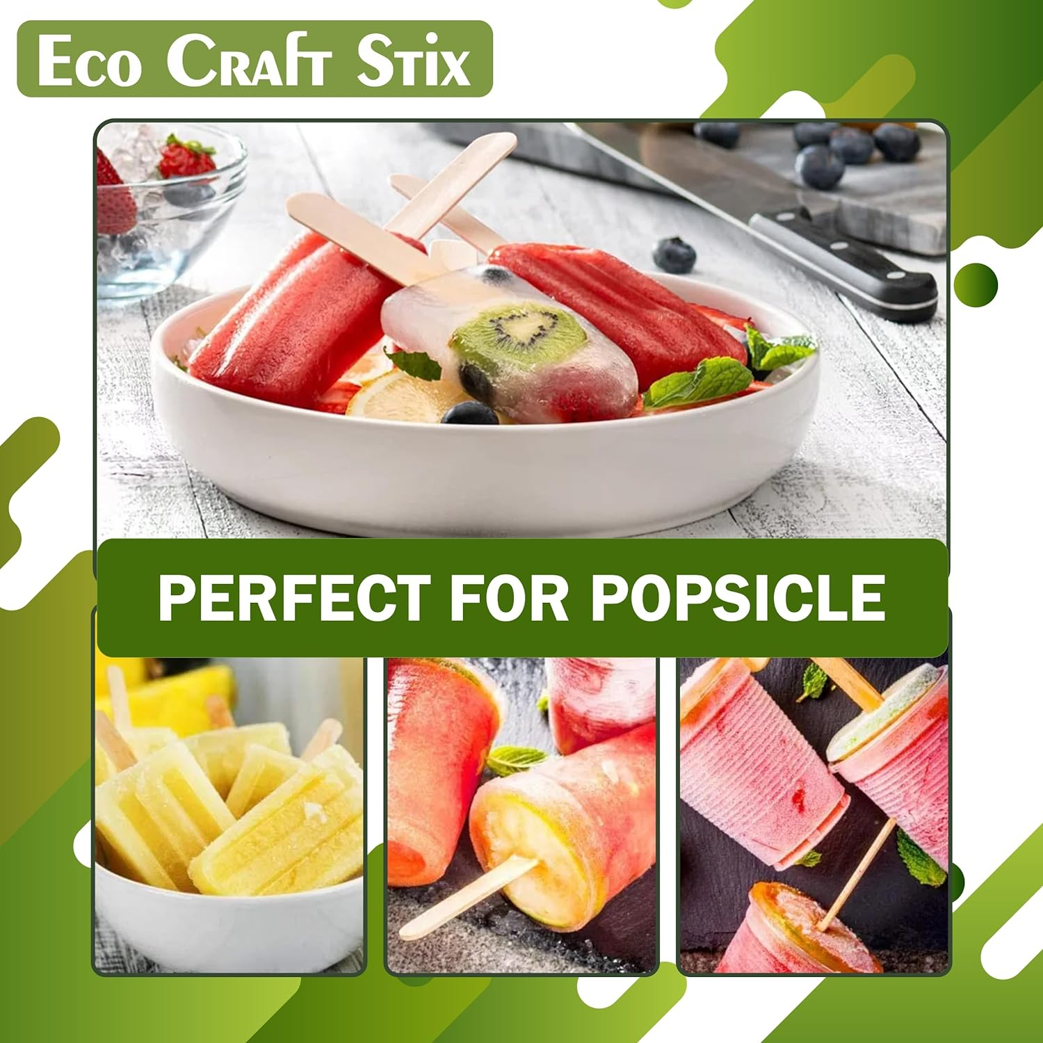 6" Jumbo Wooden Craft/Popsicle Sticks/Diy Craft Projects- Pack of 100Ct ...
