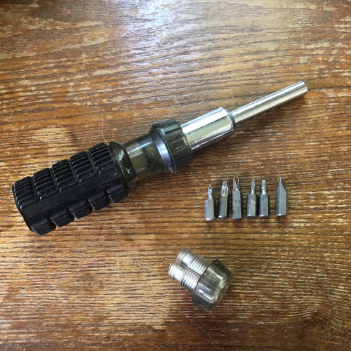 7 pc Ratcheting screwdriver set 6 screwdriver bits RATCHET DRIVER AND ...