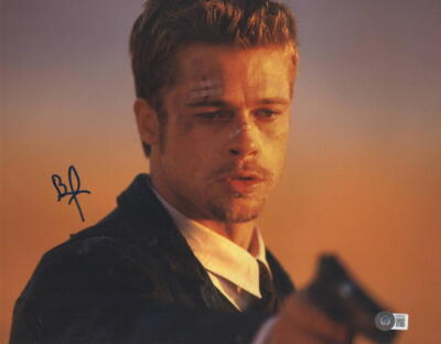 BRAD PITT SIGNED 11X14 PHOTO SEVEN AUTHENTIC AUTOGRAPH BECKETT 4 | eBay