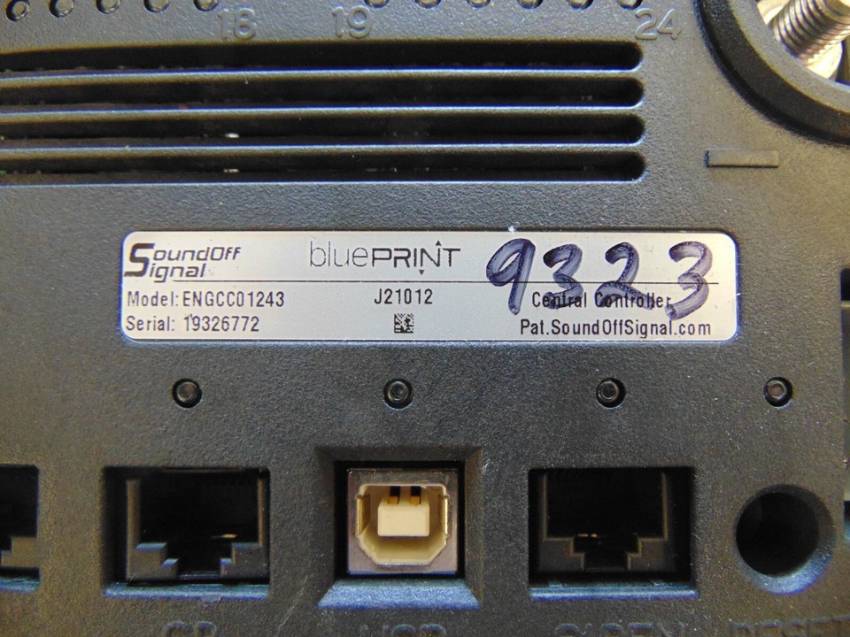 SOUNDOFF SIGNAL BLUEPRINT MODEL ENGC01243 CENTRAL CONTROLLER #9323 | eBay