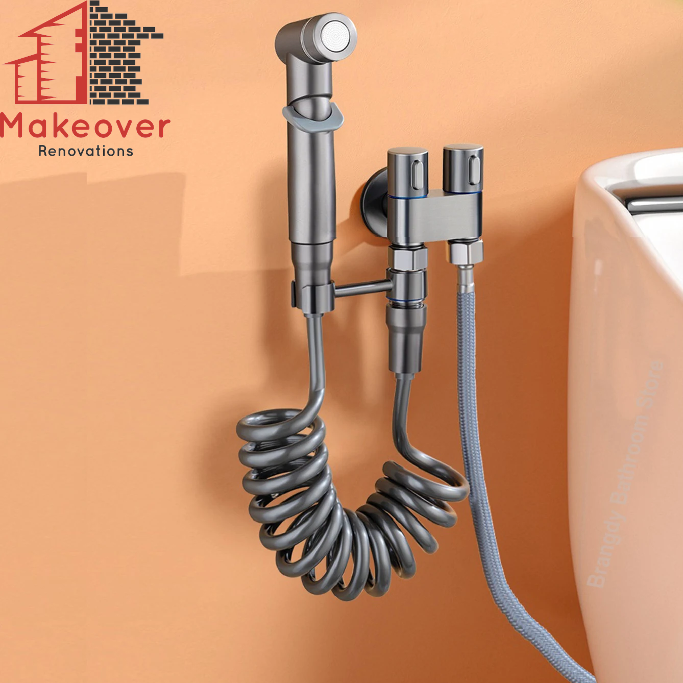 Hygienic Shower Toilet Bidet Sprayer Shower Head Double Outlet Angle ...