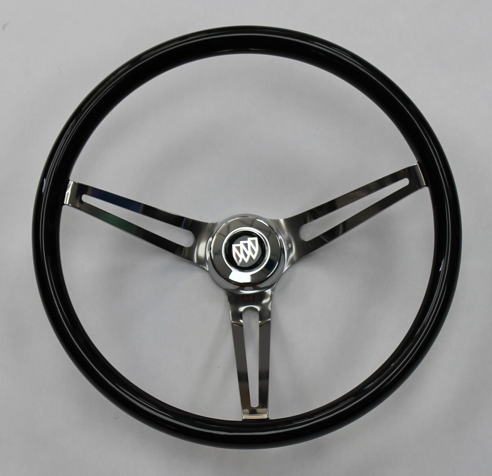 1969-1993 Buick Skylark GS Black Wood Chrome Steering Wheel 15" High ...