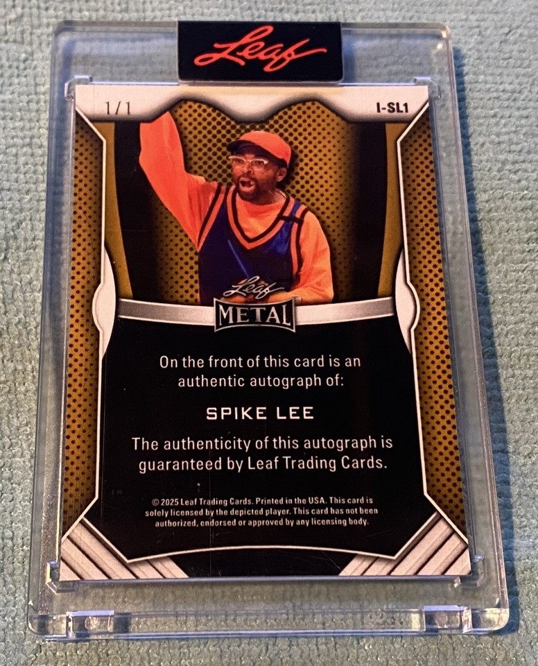 Spike Lee 2025 Leaf Metal Authentics Autograph Inscription On Card #1/1 ...