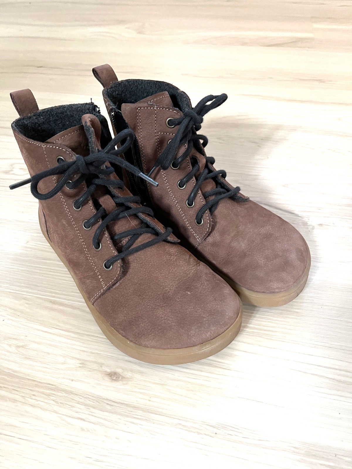 Be Lenka Atlas barefoot minimalist leather boots brow… - Gem