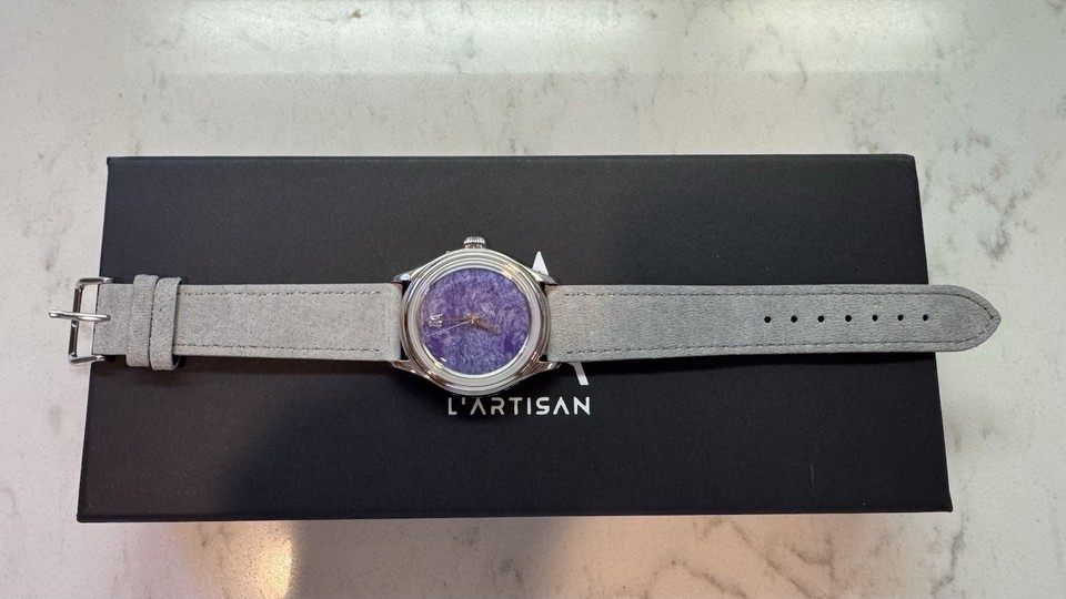 Artisan d'Horlogerie or L'Artisan Charoite Purple Stone Dial Watch | eBay