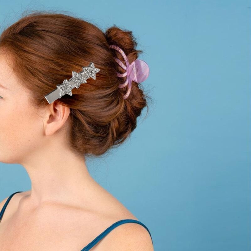 Lovely Star Hairpin Girl Bangs Hair Clip Spring Metallic Feeling ...