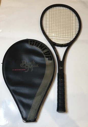 DUNLOP BLACK MAX GRAPHITE GLASS TENNIS RACQUET L3 (4 3/8) With Original ...