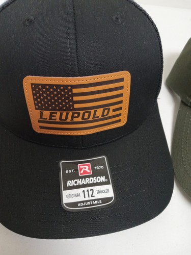 Leupold Hat Cap Archery Bow Hunting Lot of 2 Hats Scope Black OD Green ...