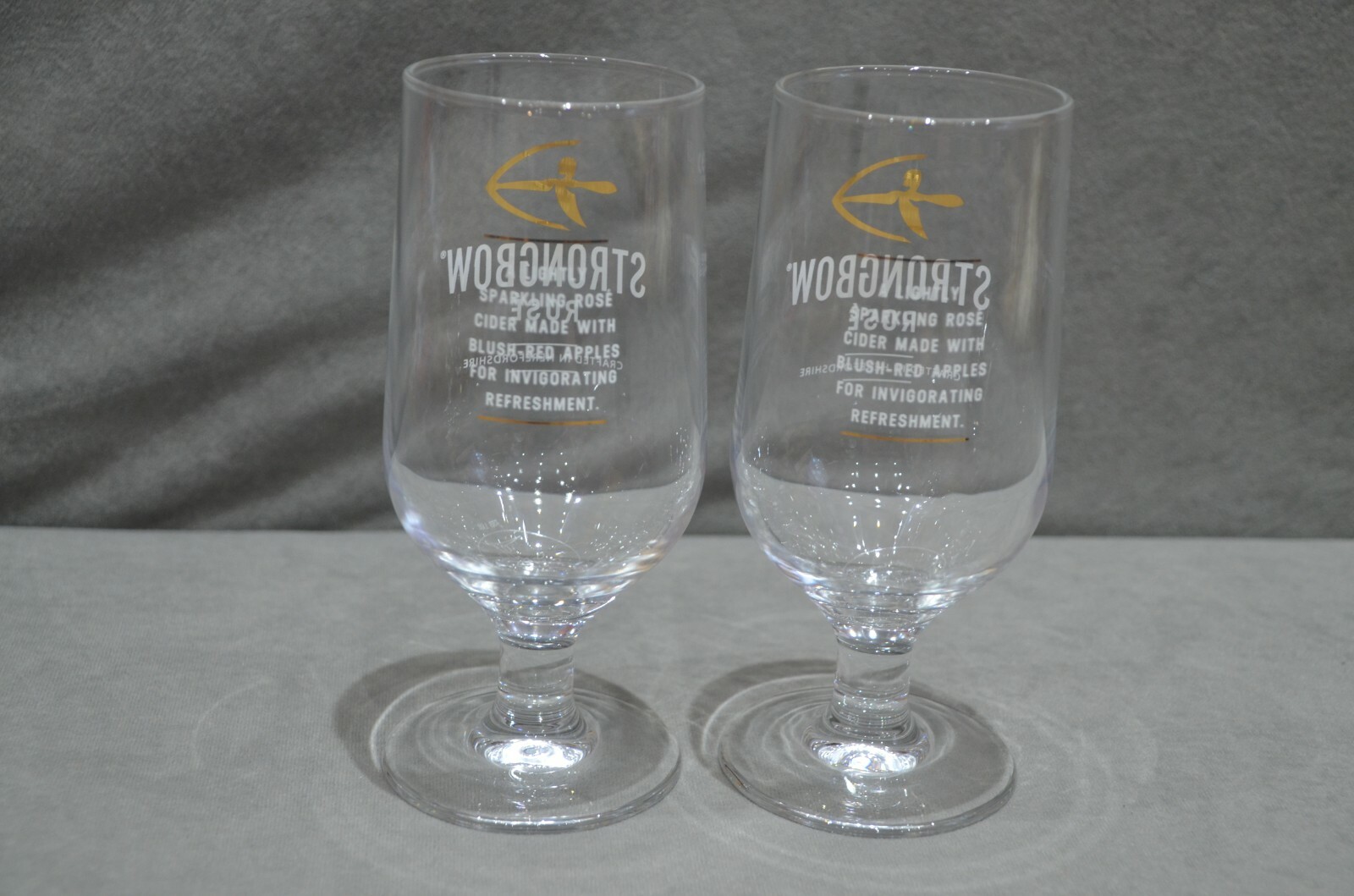 Pair Of (2) Strongbow Rose Cider Glasses Pint Glass In Gift Box CE M20 ...