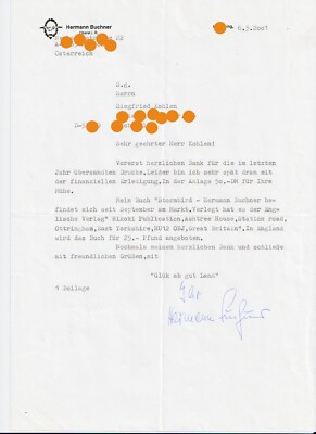 Hermann Buchner ; RK ; u.a. JG 7 mit Me262 (58 LS ) , später SAAB J-29 ...