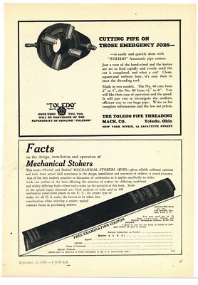 1930 Toledo Pipe Threading Machine Co. Ad: Model 40 & 80 - Toledo, Ohio ...
