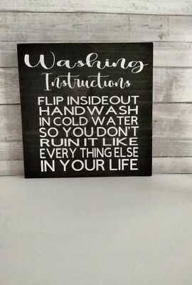 Washing Instructions Funny sign Laundry Room Decor Mom Cave farmhouse ...