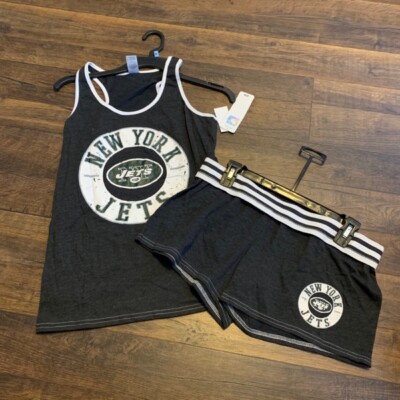WOMEN'S NEW YORK JETS, pajama Set, black, LARGE | eBay