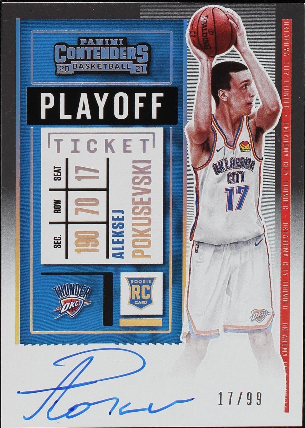 2020-21 Panini Contenders - Rookie Ticket Aleksej Pokusevski #131 ...