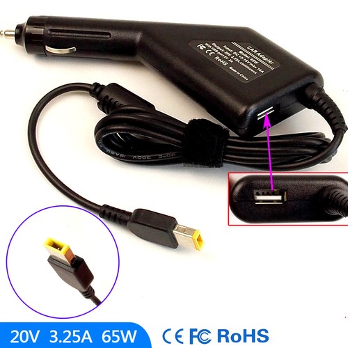 Laptop DC Adapter Car Charger USB Power for Lenovo ThinkPad S531 20B0 ...